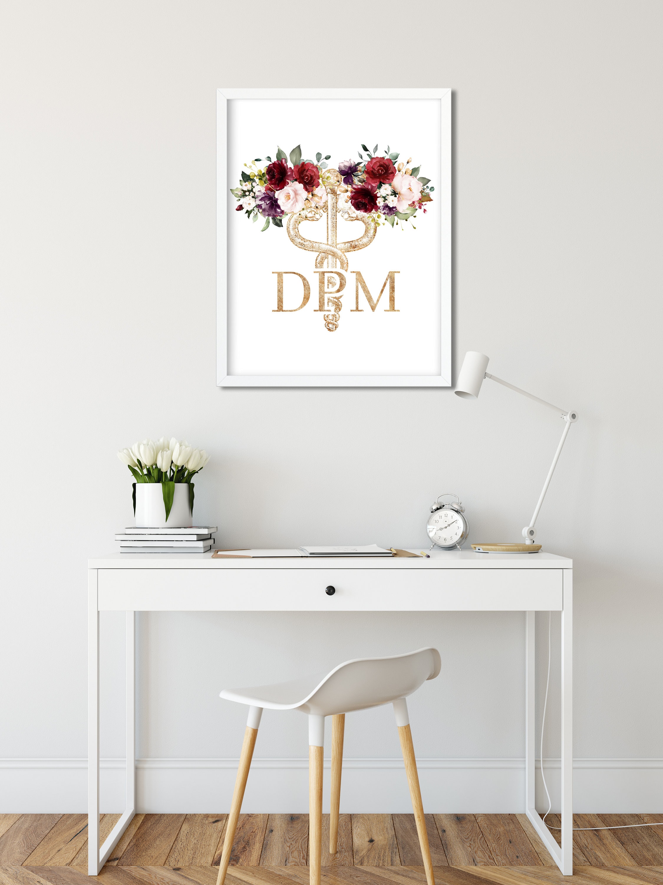 DPM Caduceus Symbol Printable Art, Podiatrist Gift, Doctor of Podiatric ...