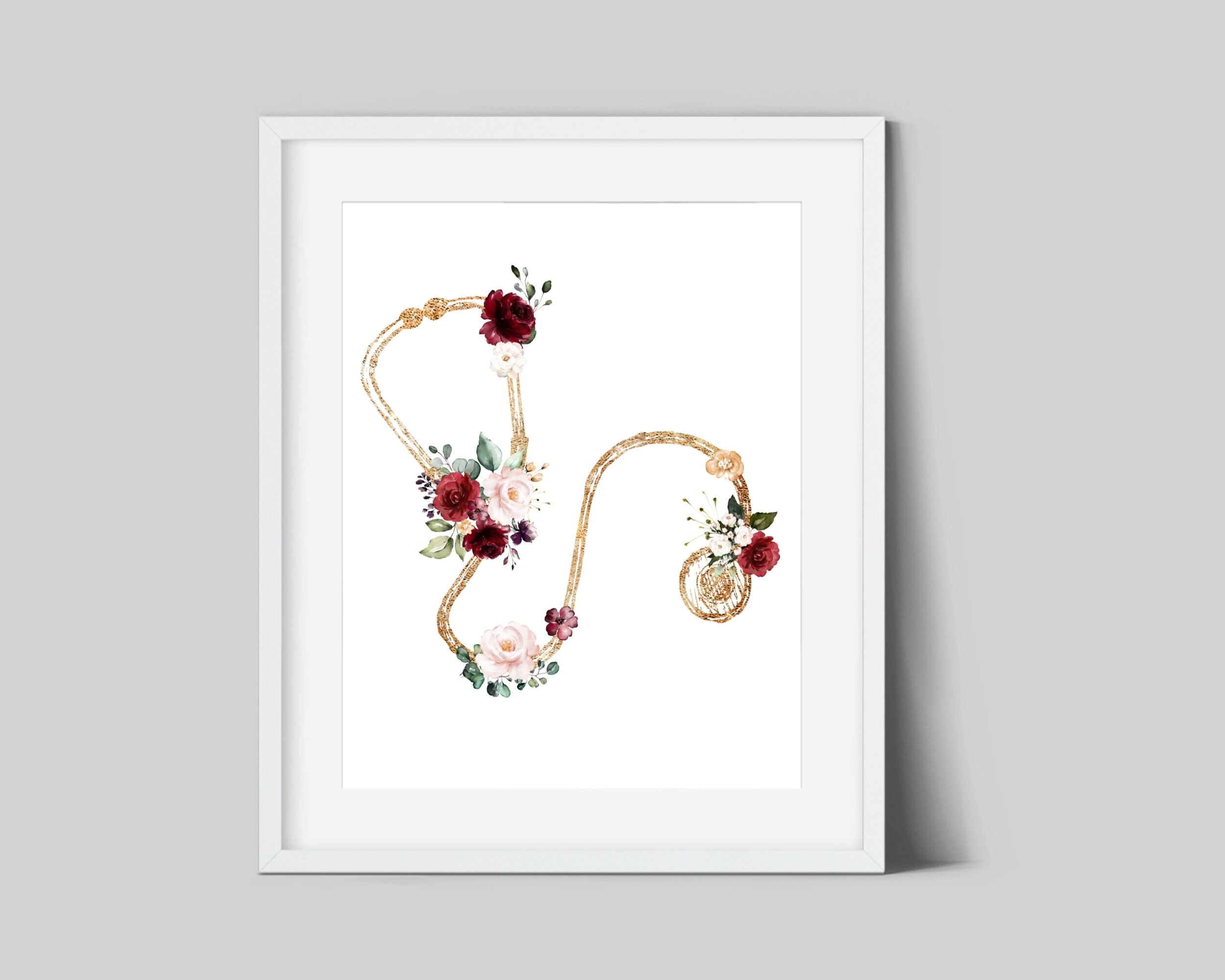 Stethoscope Printable Art, Doctor Gift, Nurse Gift, Medical Office ...