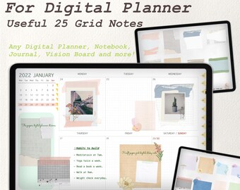 Grid Post It Notes - Etsy