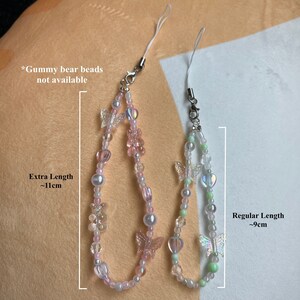 Cute Clear and Blue Phone Charm Keychain Strap AirPod Backpack Keychain ...