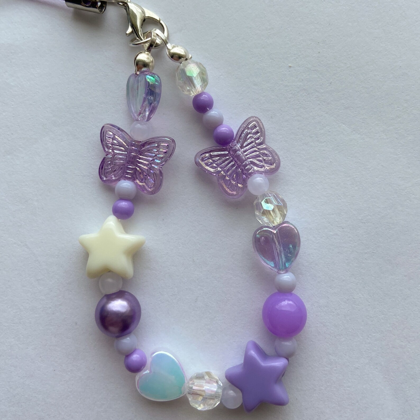 Cute Purple Phone Charm Keychain Strap Airpod Backpack - Etsy