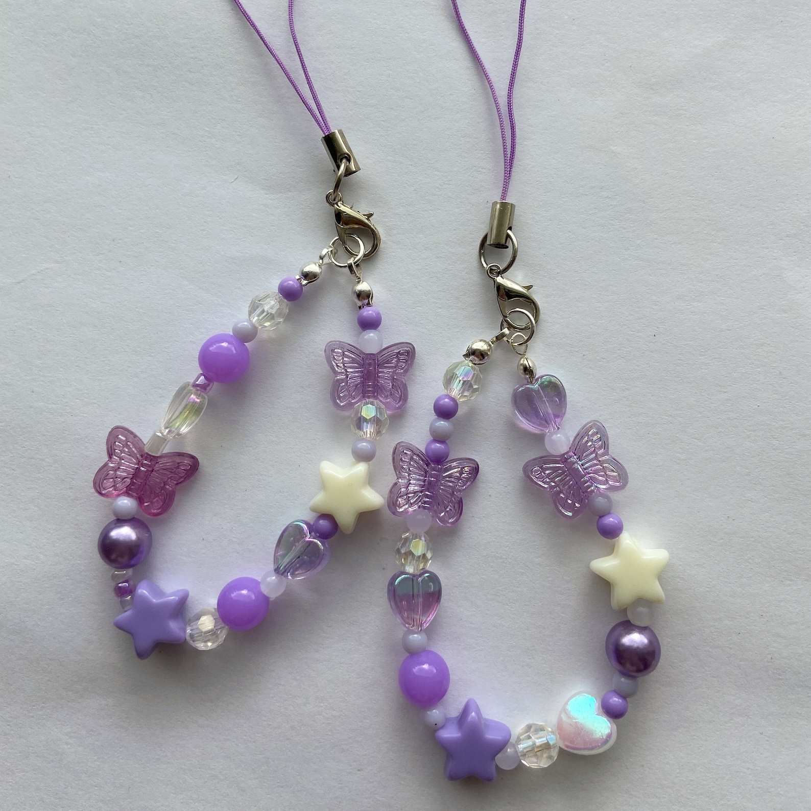 Cute Purple Phone Charm Keychain Strap Airpod Backpack - Etsy