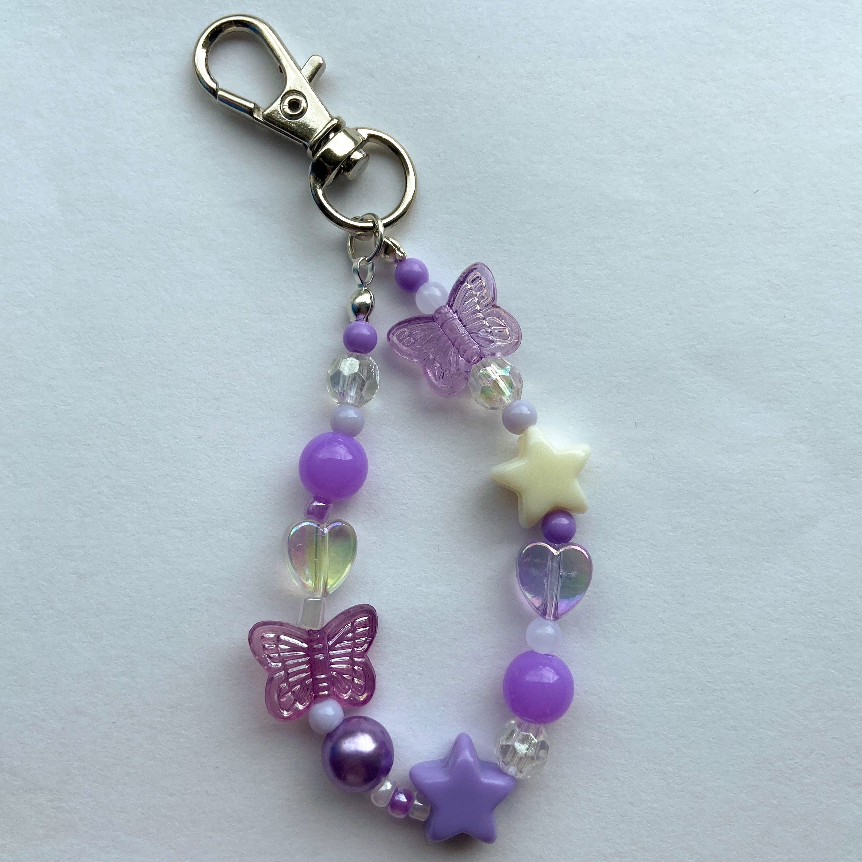 Cute Purple Phone Charm Keychain Strap Airpod Backpack - Etsy