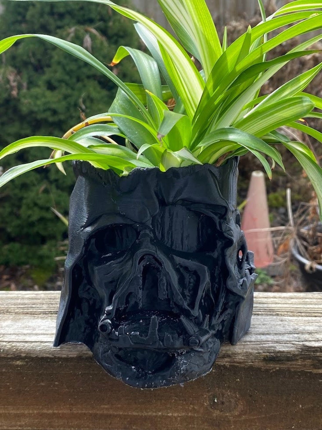 Darth Vader Melted Helmet Pot Planter - Etsy