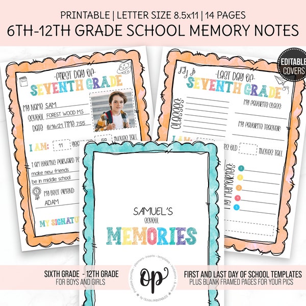 End of School Memory Book - Etsy