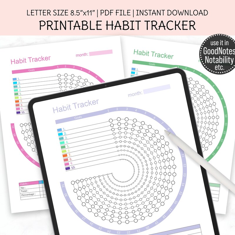 Circle Tracker - Etsy