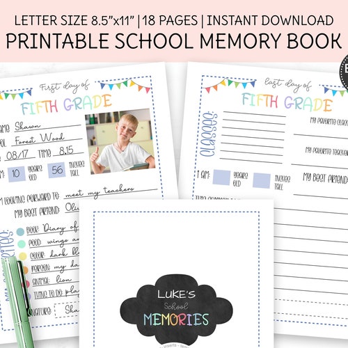 School Memory Box Printable First Day of School Printable - Etsy