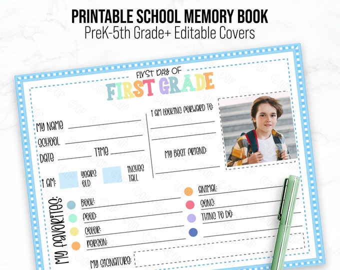 Personalized School Memory Box Printable Kit DIY School - Etsy Canada