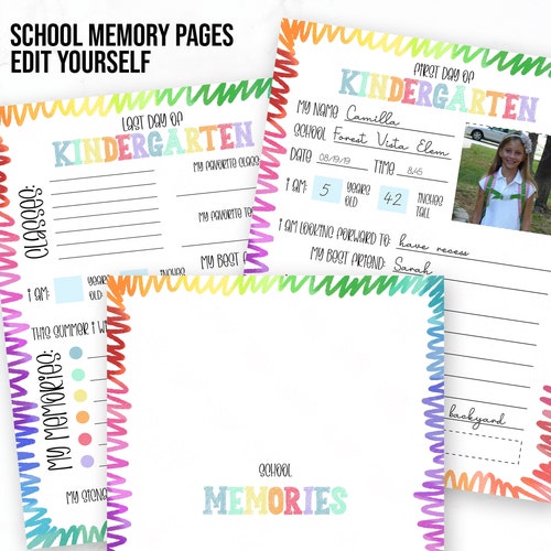 PRINTABLE School Memory Book Back to School Interview Kids - Etsy