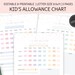 Kids Allowance Chart, Printable Template, Editable Allowance Tracker ...