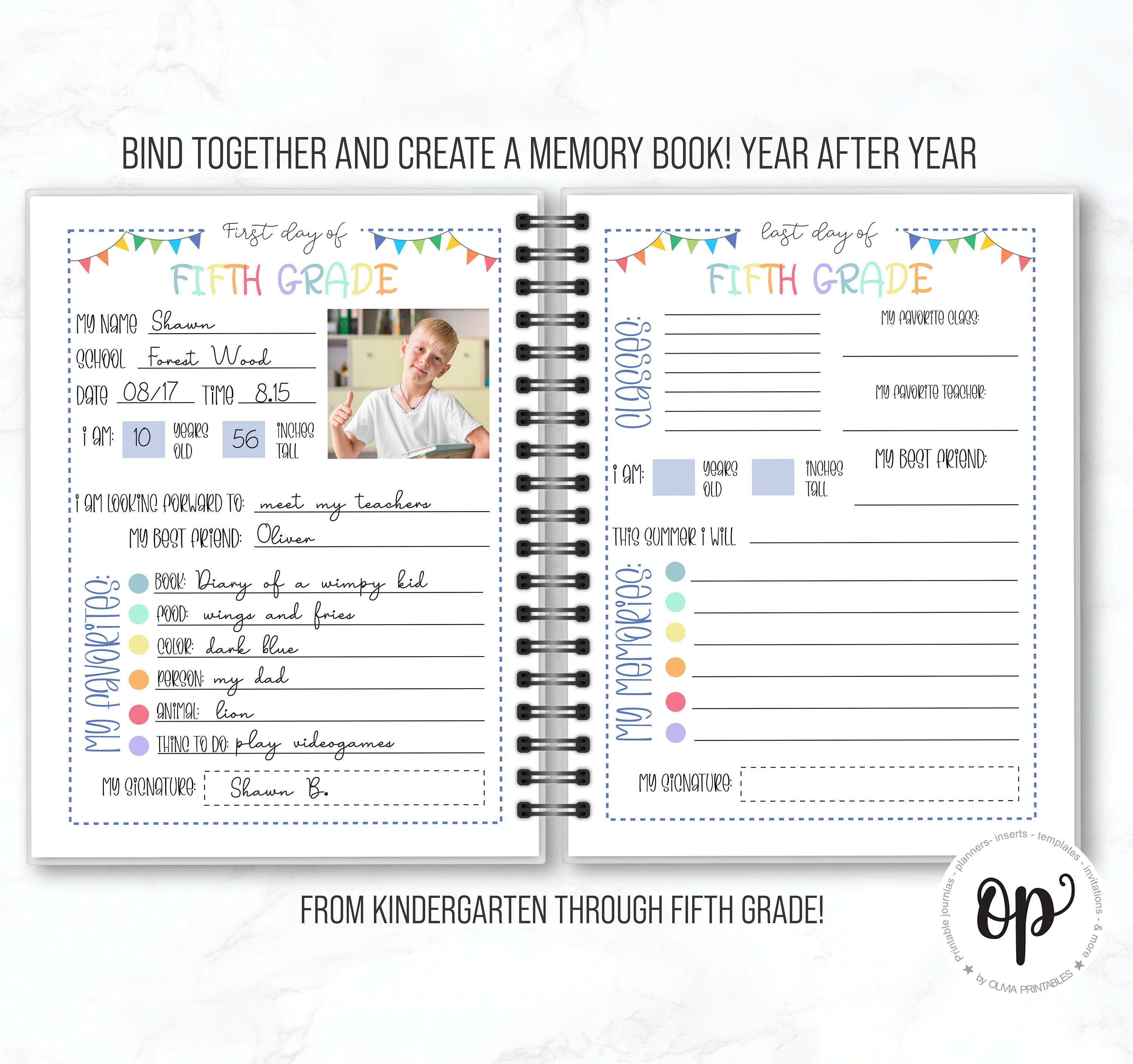 Printable Back to School Interview Kids First and Last Day - Etsy Canada