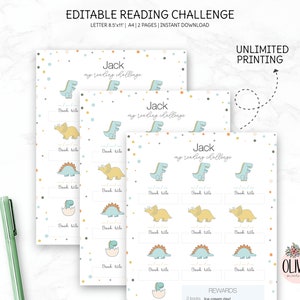 Printable Summer Reading Challenge, Editable Reading Tracker, 10 Books ...