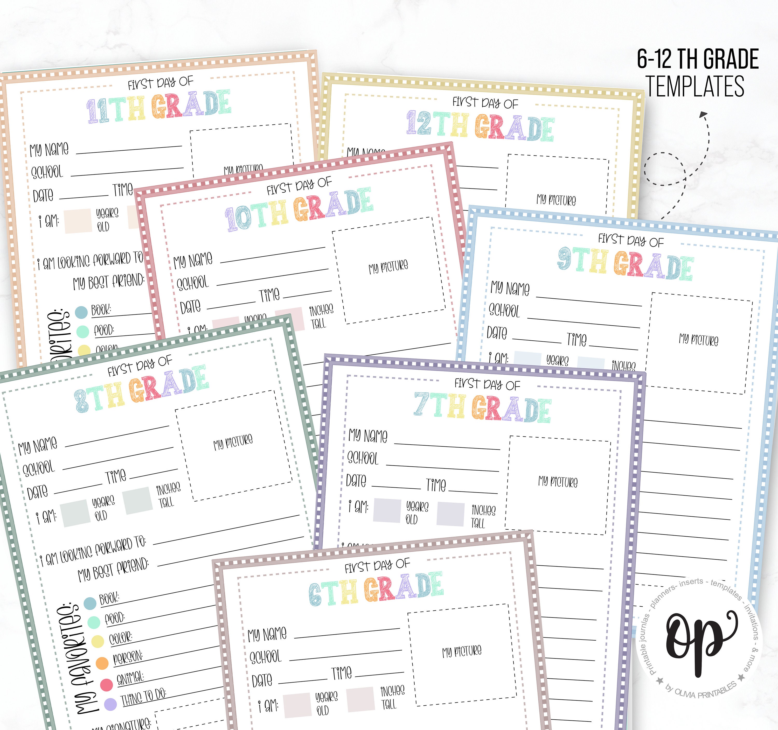 School Memory Book Kids First and Last Day of School | Etsy