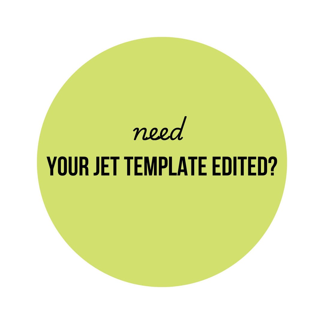 I'll Do the Editing for Your Jet Template Item Bought in This Shop! You ...