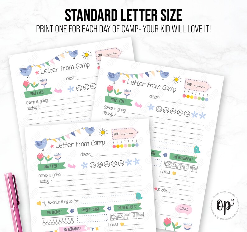 PRINTABLE Letter From Camp Template Cute Summer Camp Etsy printable-letter-from-camp-template-cute-summer-camp-etsy