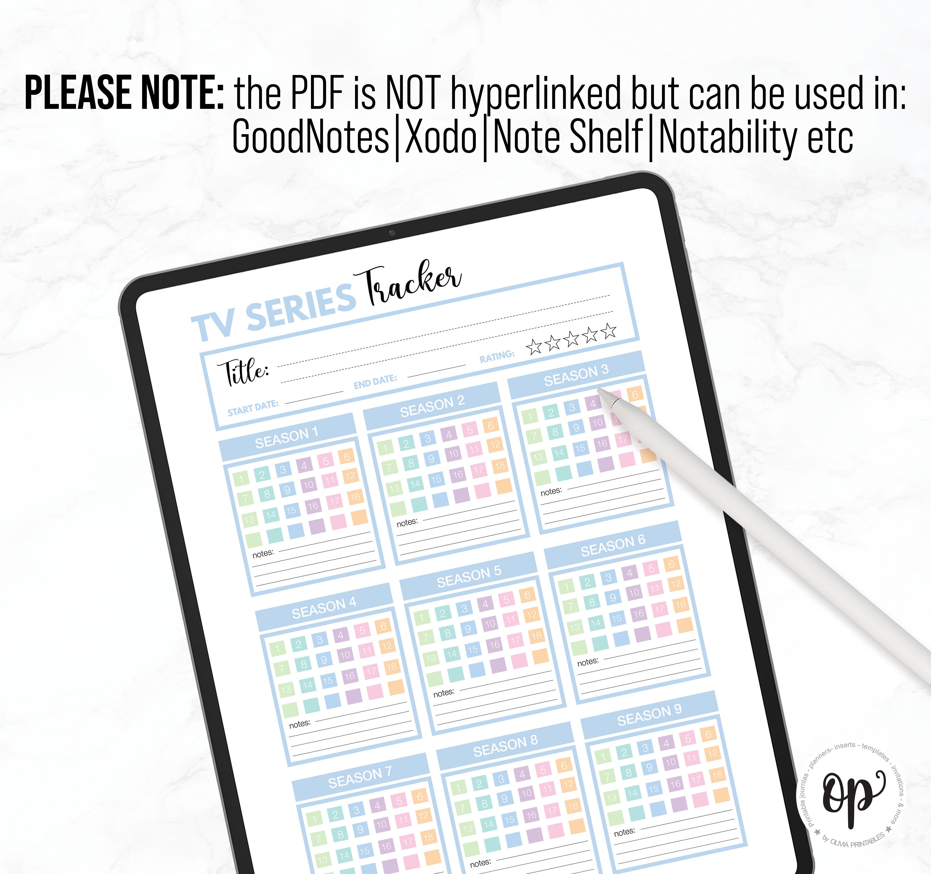 TV Show Tracker Printable Planner Insert Digital Insert for - Etsy
