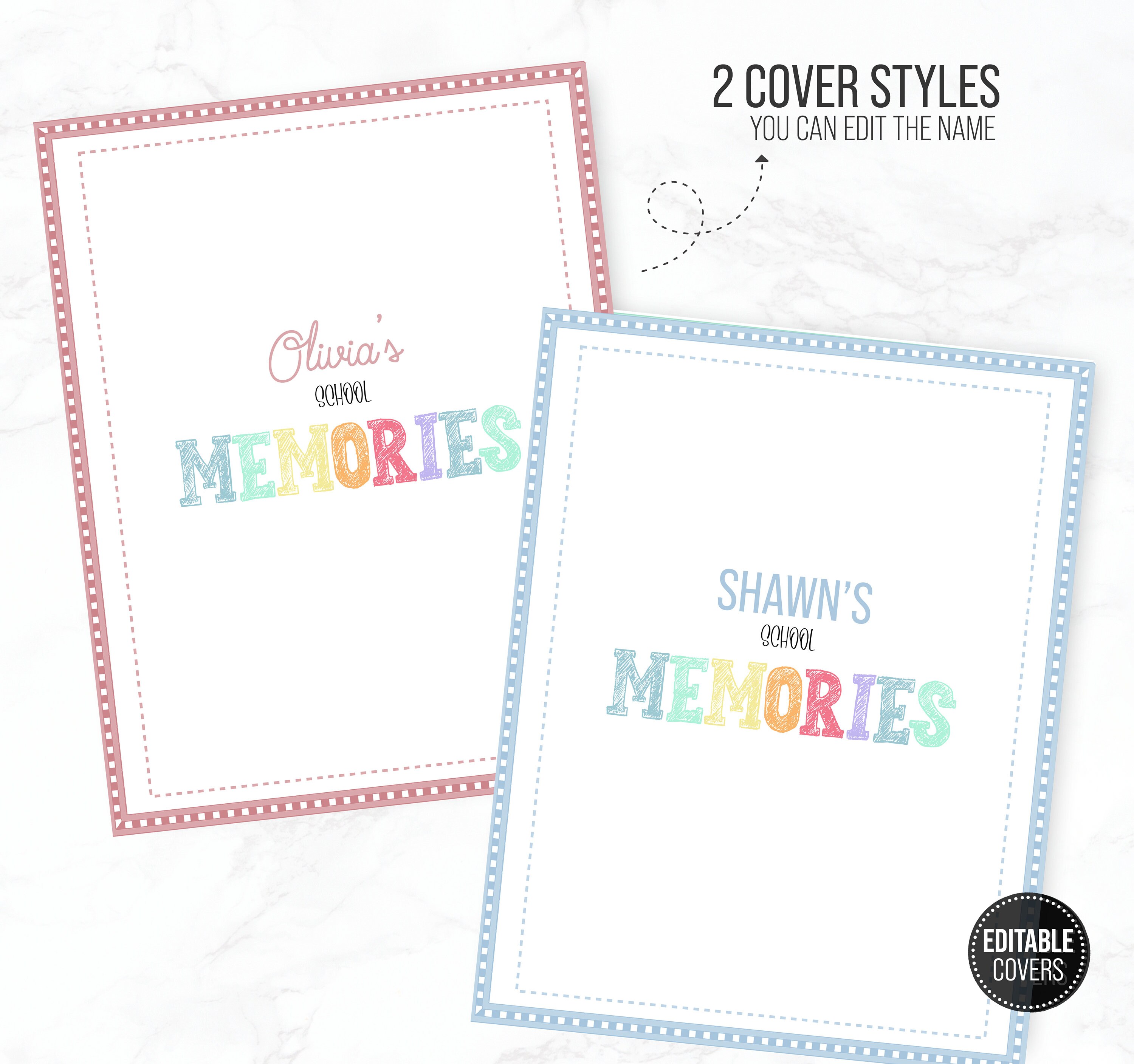 School Memory Book Kids First and Last Day of School | Etsy