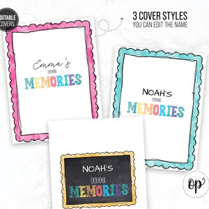 PRINTABLE School Memory Book, 6th-12th Grade, Middle School, High ...