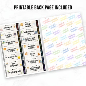 PRINTABLE Reward Coupons for Boys and Girls, Pre-filled Rewards, Blank ...