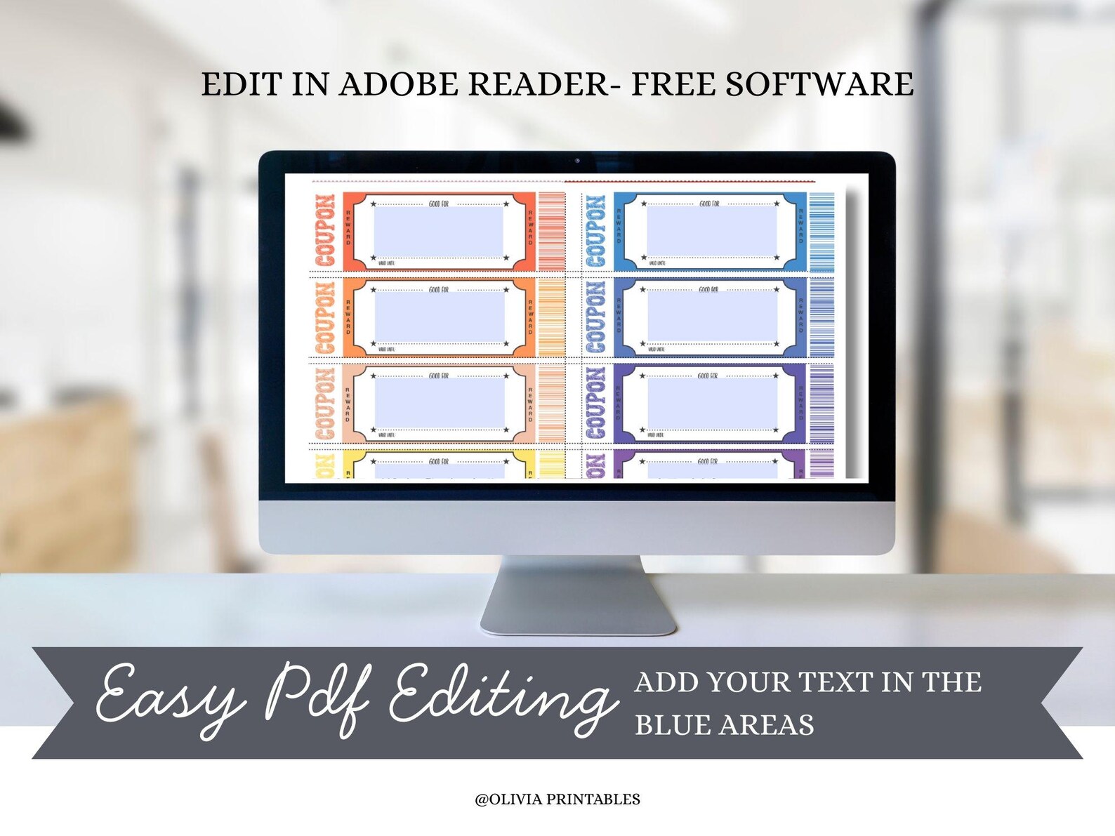 Editable Reward Coupons for Kids – Printable Reward Tickets, Pre-filled ...