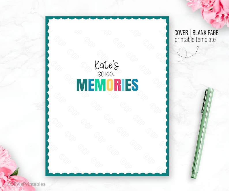 EDITABLE First and Last Day of School, All About Me, School Memory Book ...