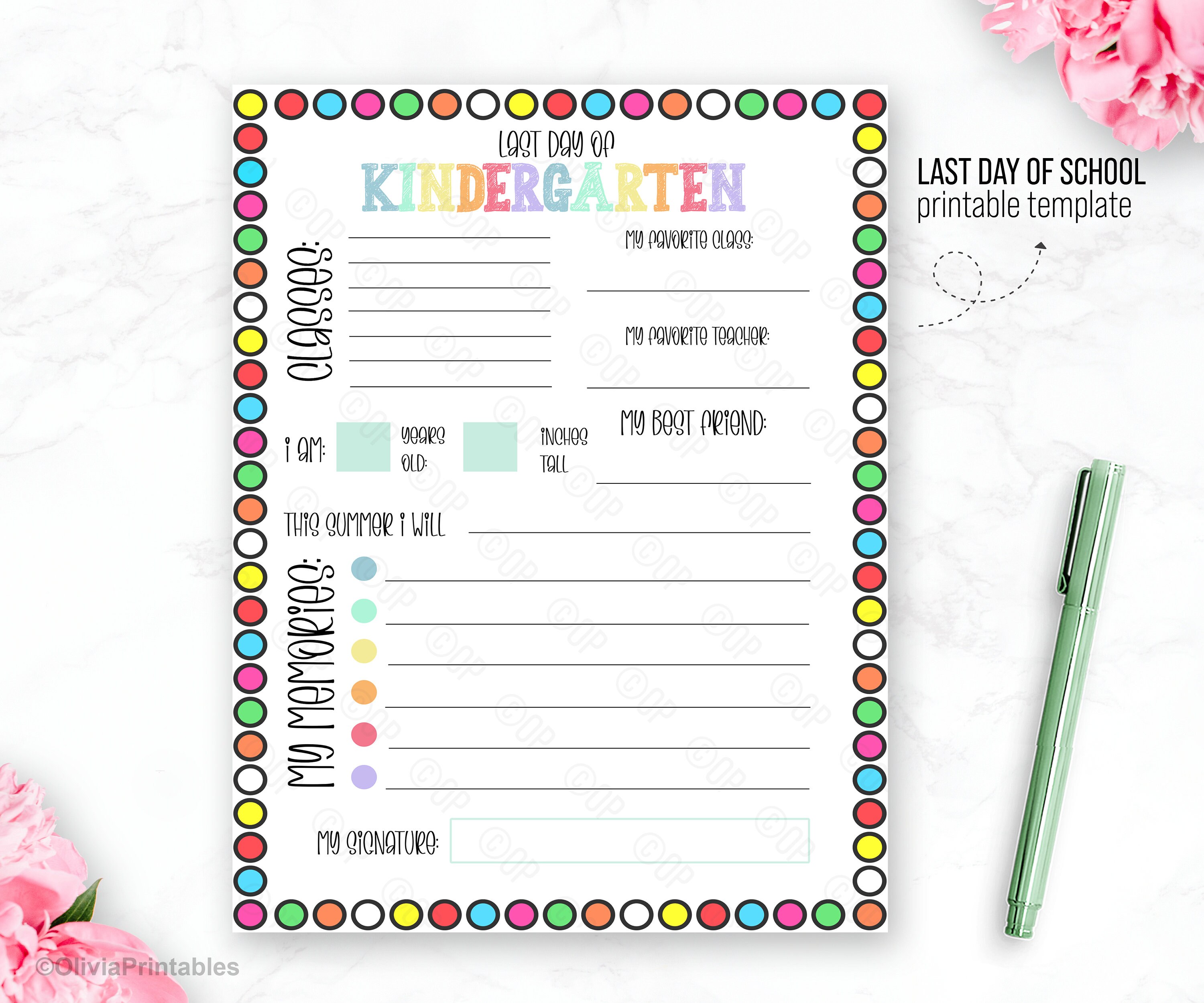 EDITABLE School Memory Book, Back to School Interview, Kids First and ...