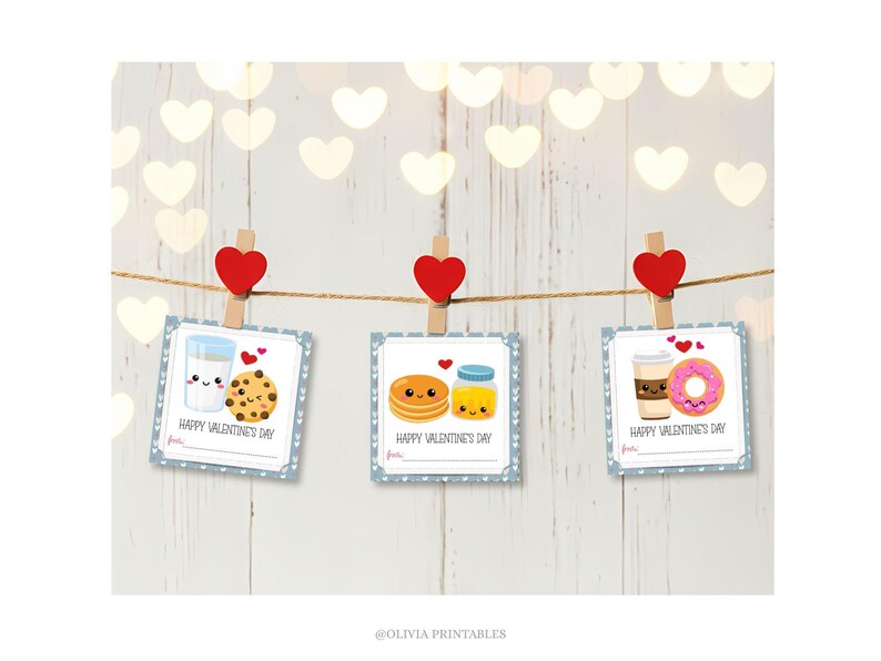 Printable Food Pun Valentine Cards • Kids Classroom Valentines • Cute ...