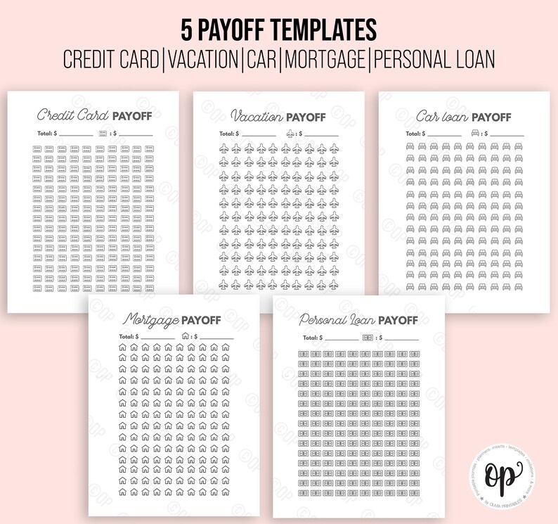 Printable Debt Payoff Tracker, Goodnotes and Digital Planner Insert, HP ...