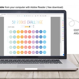 PRINTABLE Reading Challenge Chart, 50 Books Reading Tracker, Kids ...