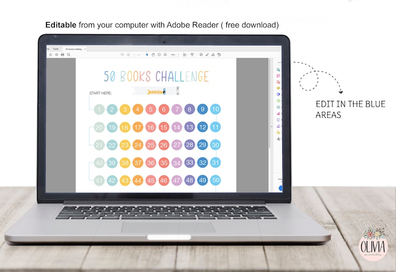 PRINTABLE Reading Challenge Chart, 50 Books Reading Tracker, Kids ...