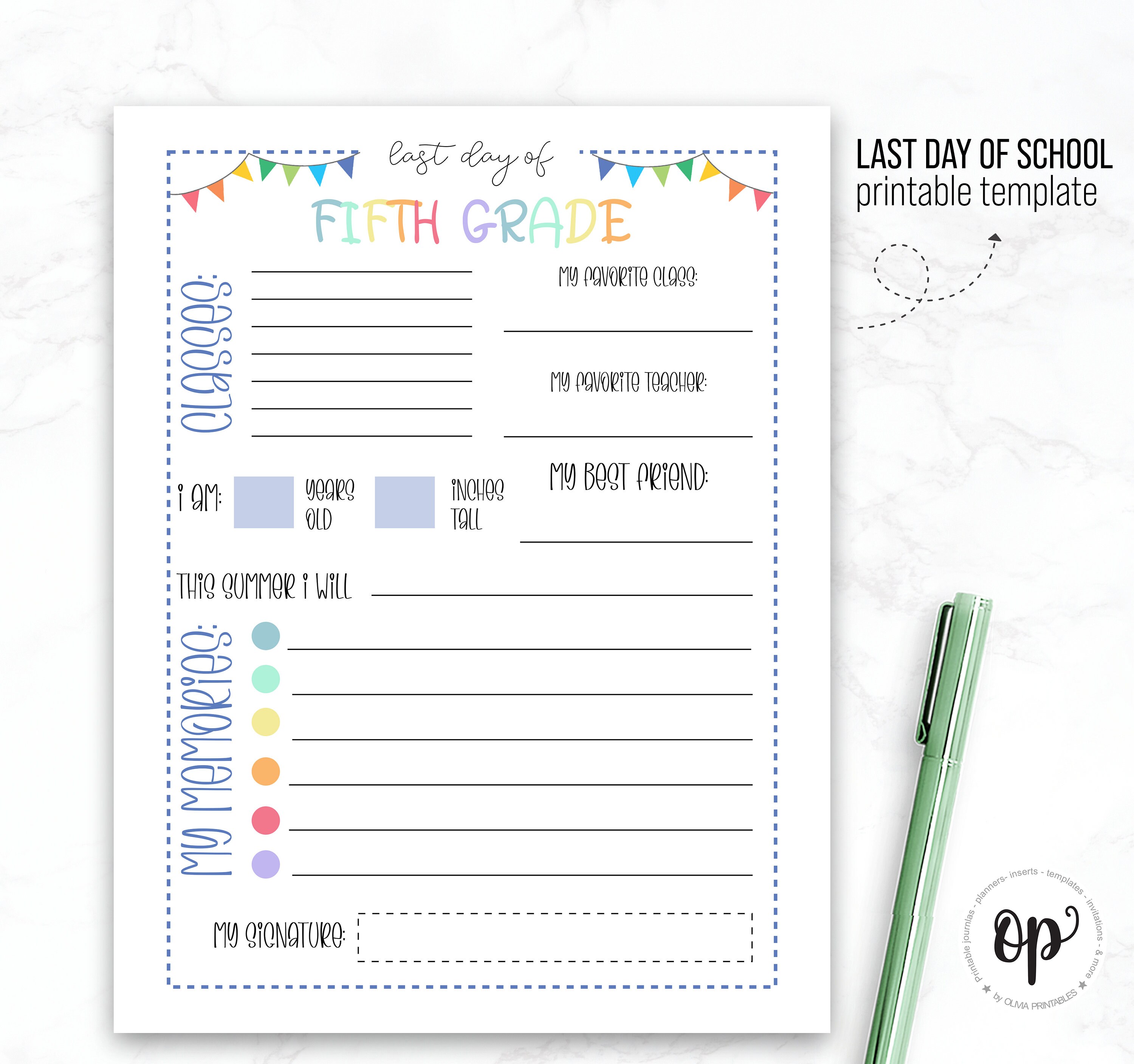 Printable Back to School Interview Kids First and Last Day - Etsy Canada