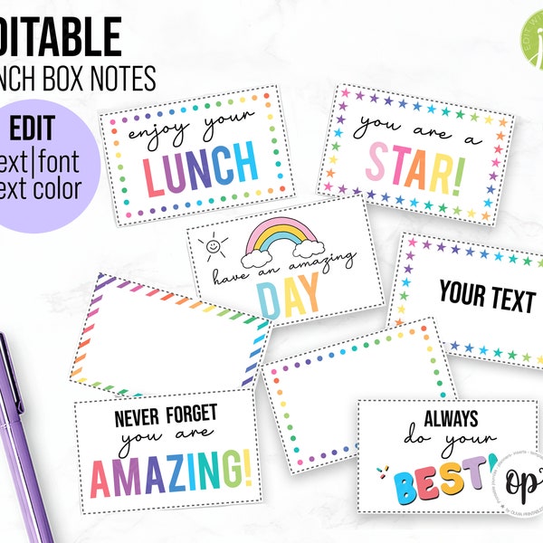 Lunch Box Cards - Etsy