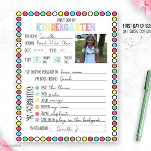 EDITABLE School Memory Book, Back to School Interview, Kid’s First and ...