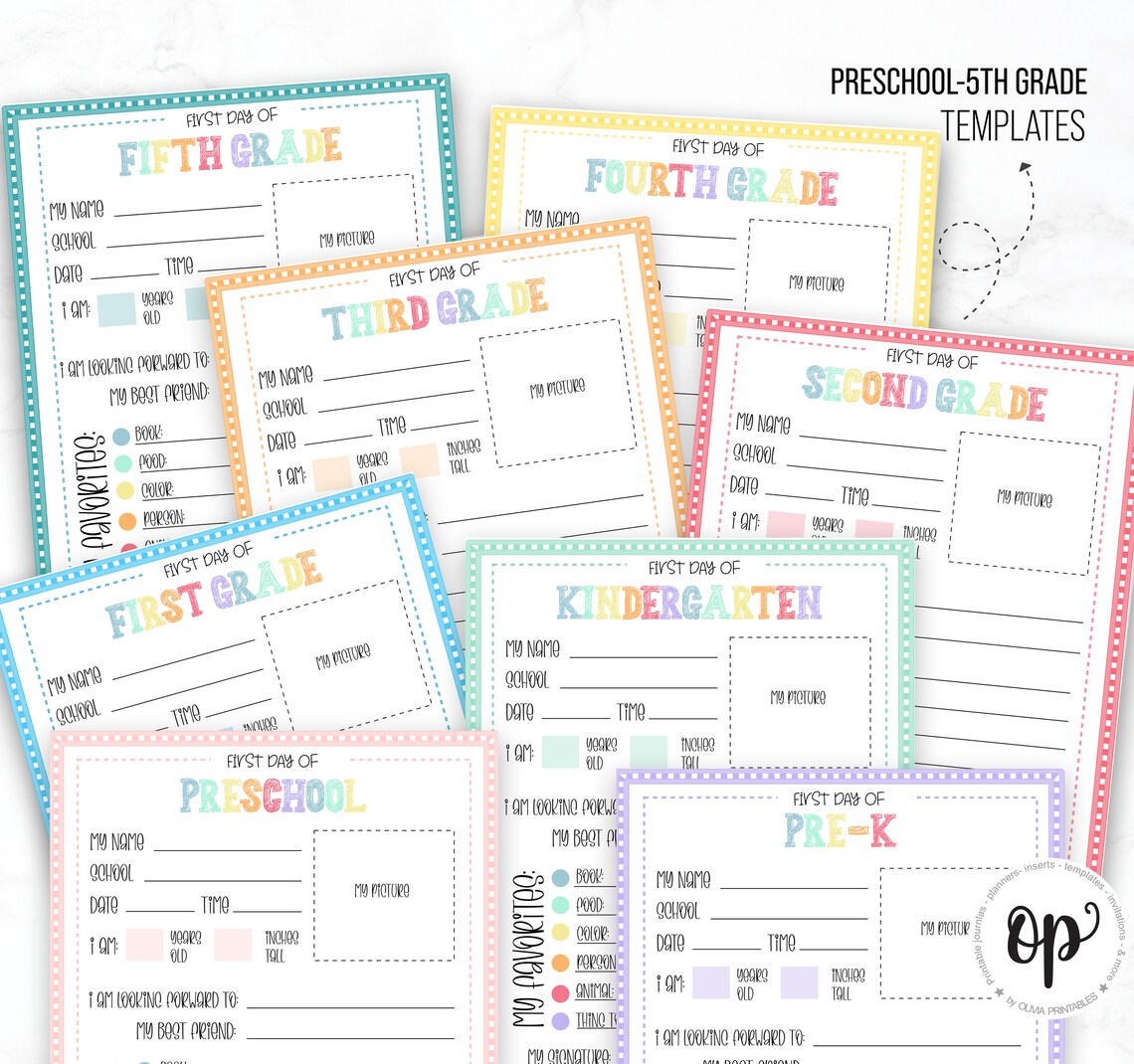 PRINTABLE School Memory Book Back to School Interview Kids - Etsy