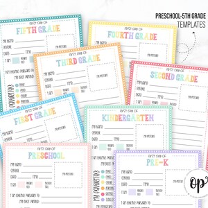 PRINTABLE School Memory Book, Back to School Interview, Kid’s First and ...