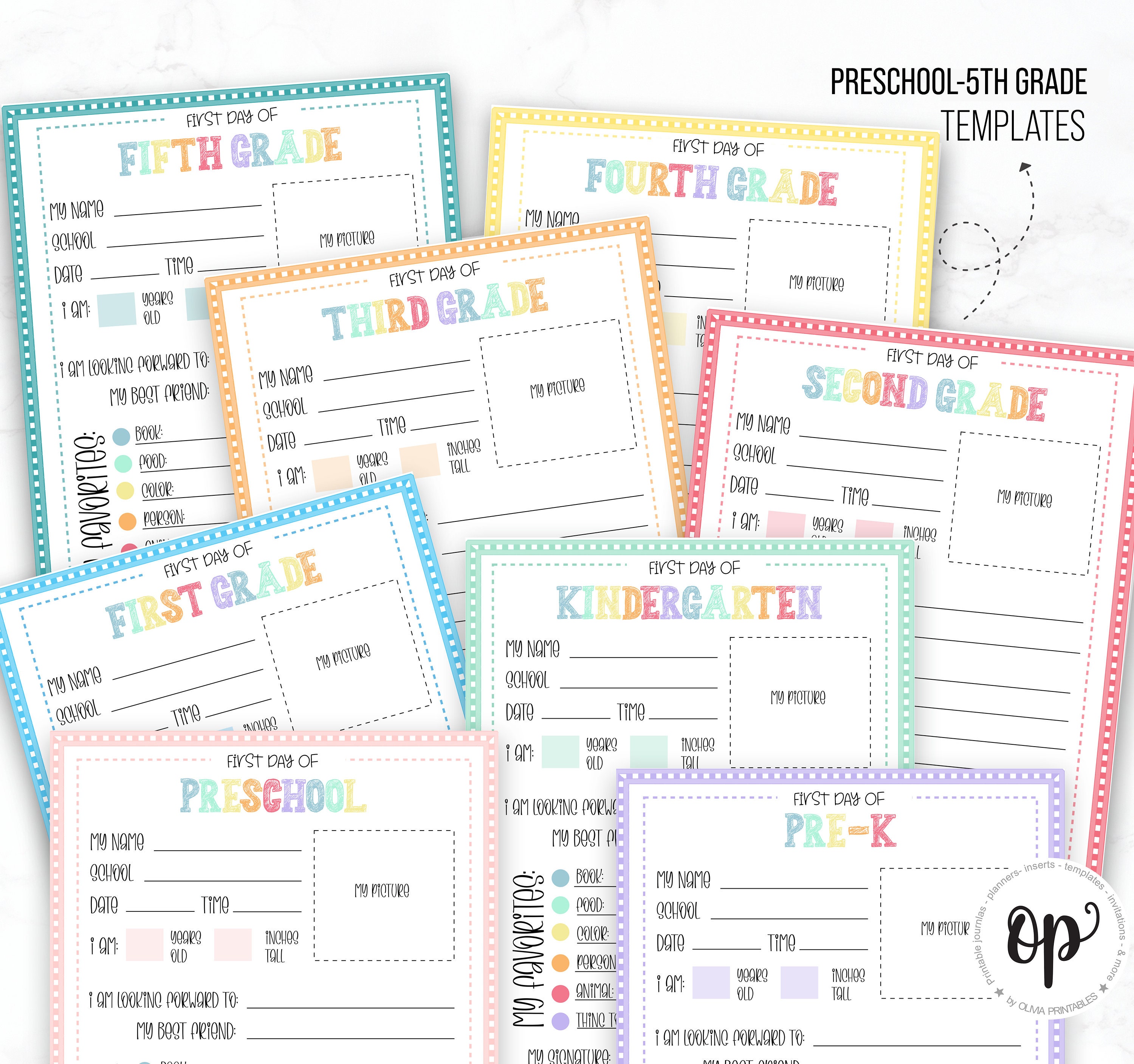 PRINTABLE School Memory Book Back to School Interview Kids - Etsy