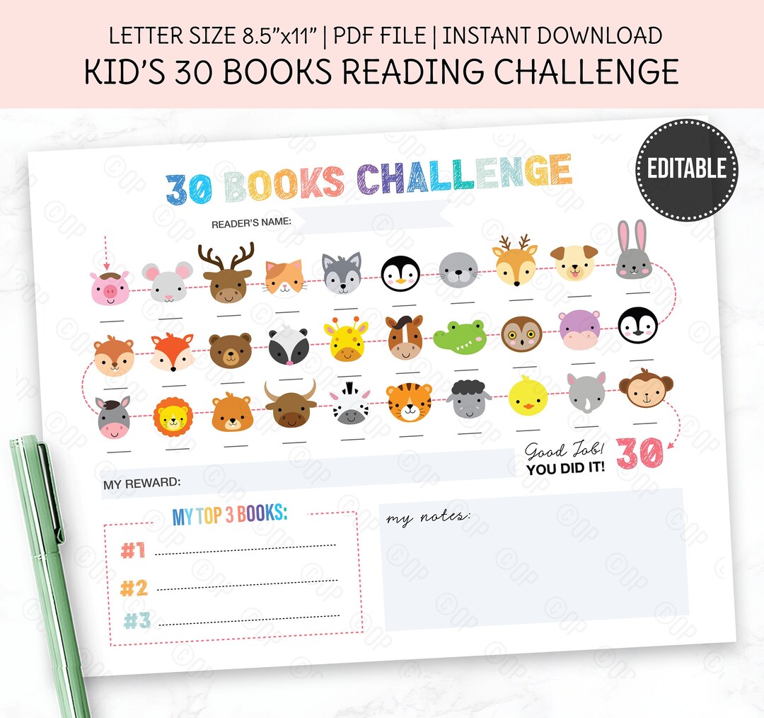 PRINTABLE Reading Tracker for Kids, Kids Reading Record, Summer Reading ...