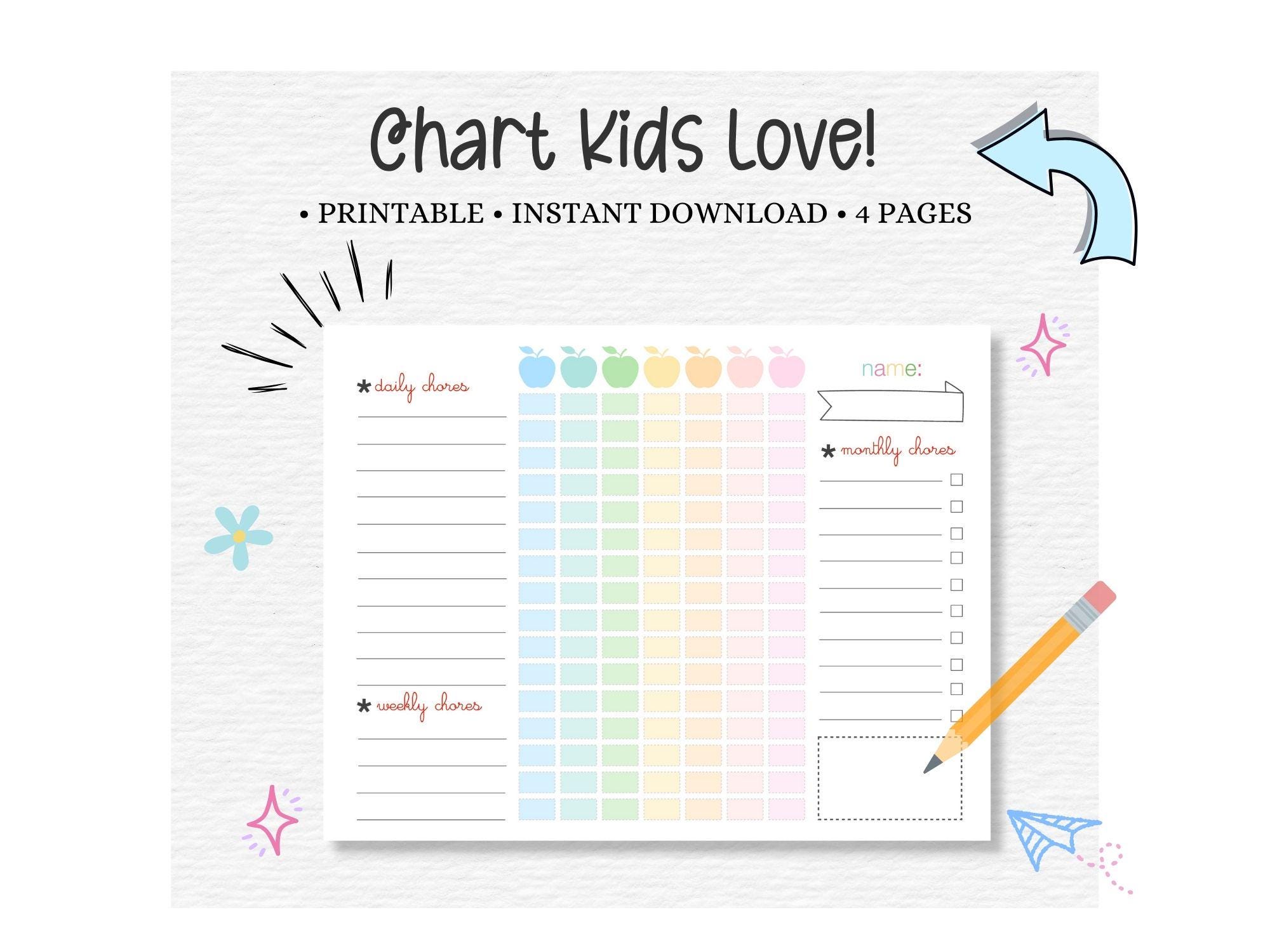 EDITABLE Kids to Do List, Printable Template, Weekly Chores Chart ...