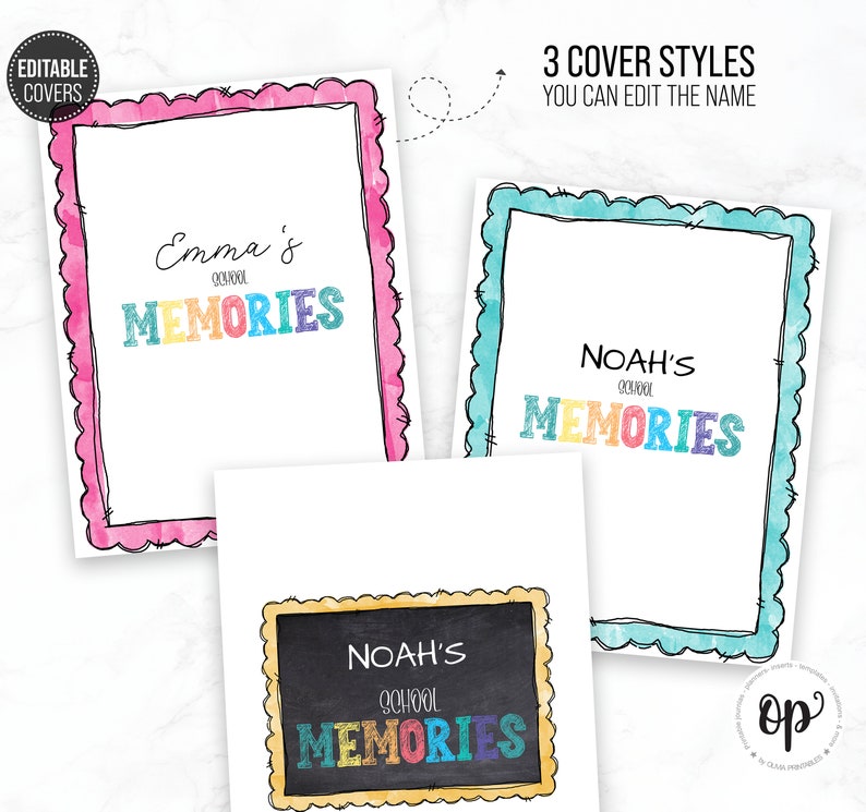 Kid’s School Memory Book, Printable Back to School Interview, First and ...