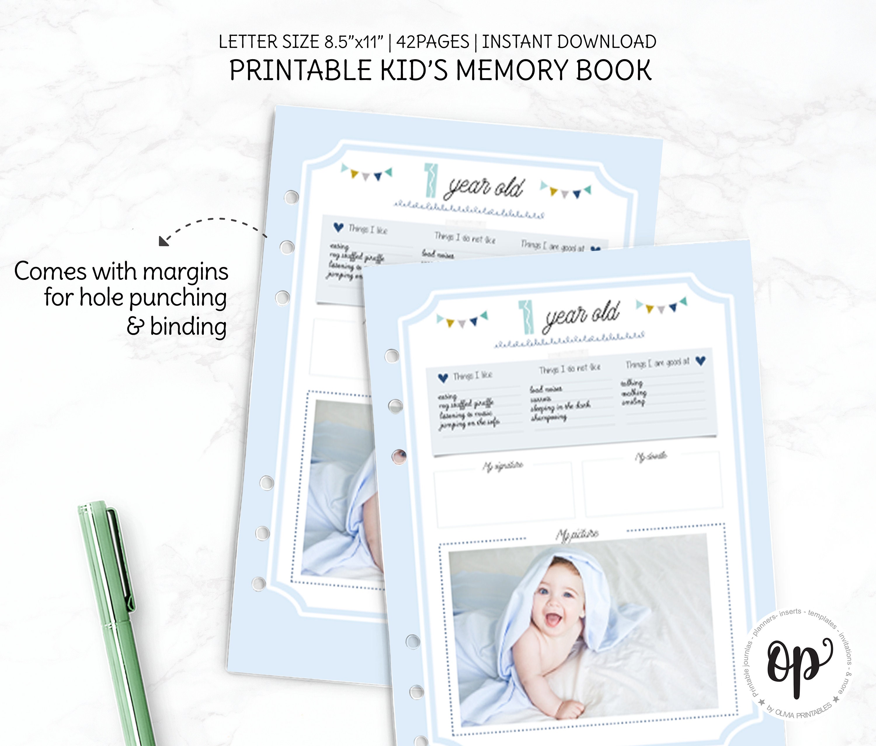 PRINTABLE Kids Memory Book Kids Birthday Interview All About - Etsy