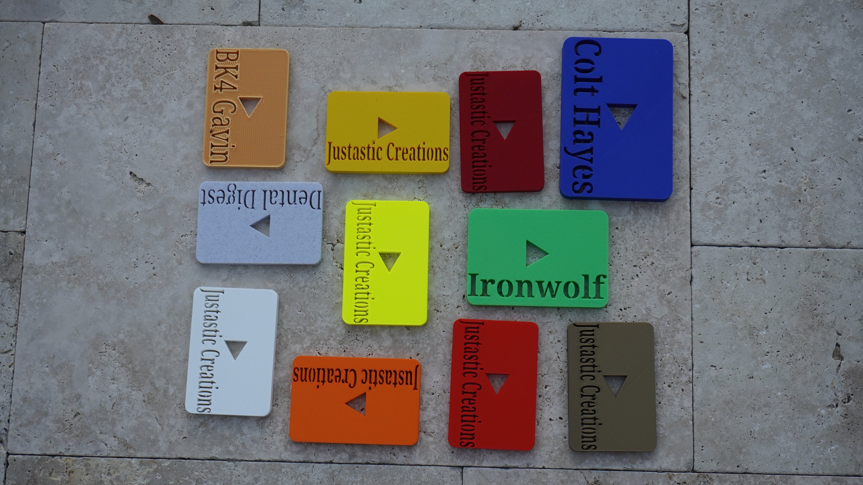 Customizable 3D Printed Youtube Play Button - Etsy