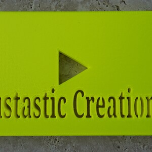 Customizable 3D Printed Youtube Play Button - Etsy