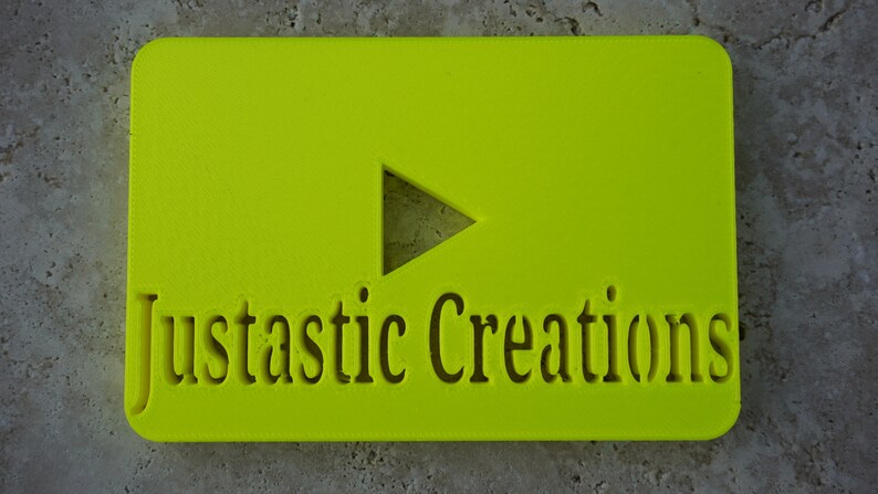 Customizable 3D Printed Youtube Play Button - Etsy