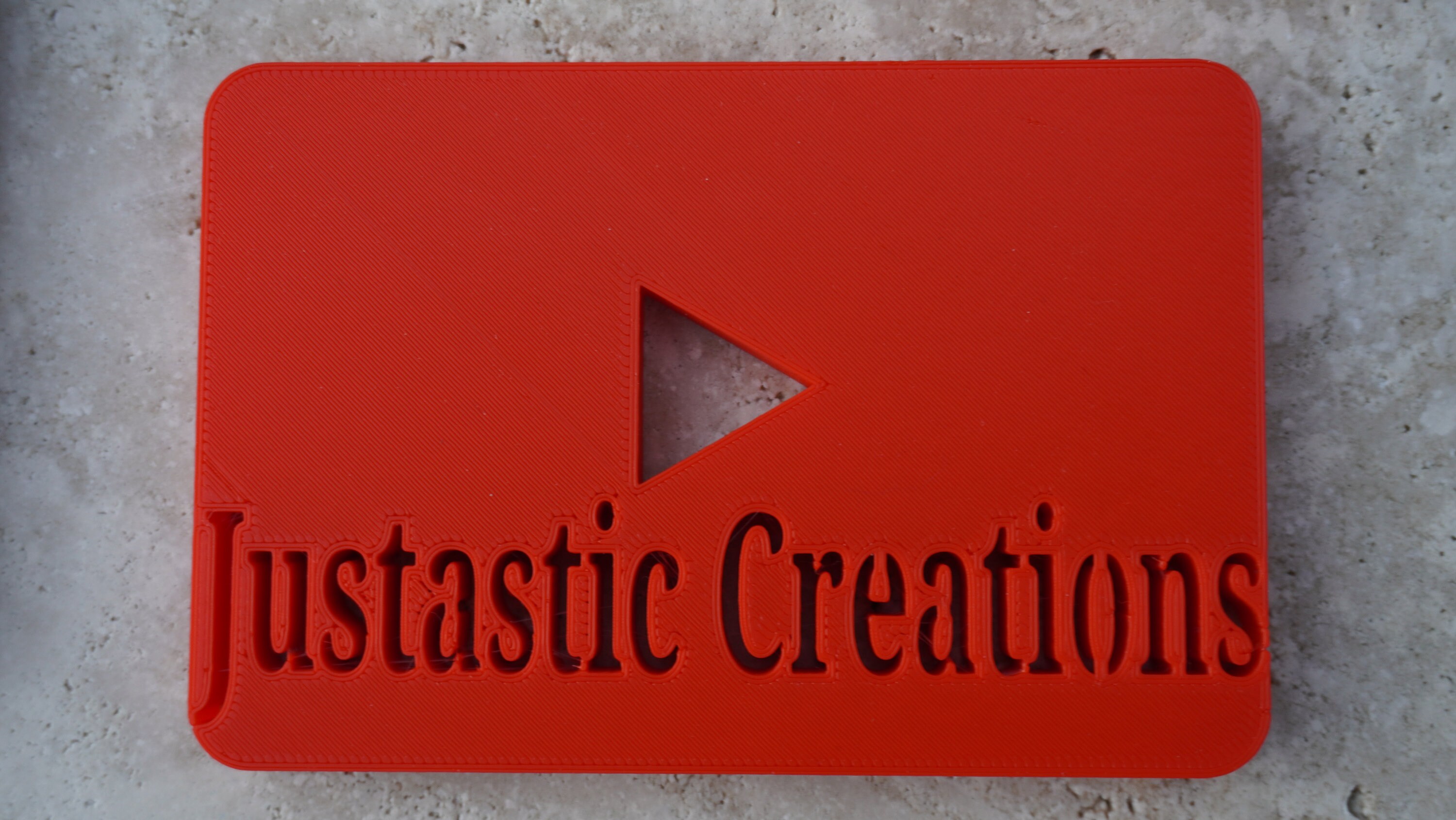 Customizable 3D Printed Youtube Play Button - Etsy