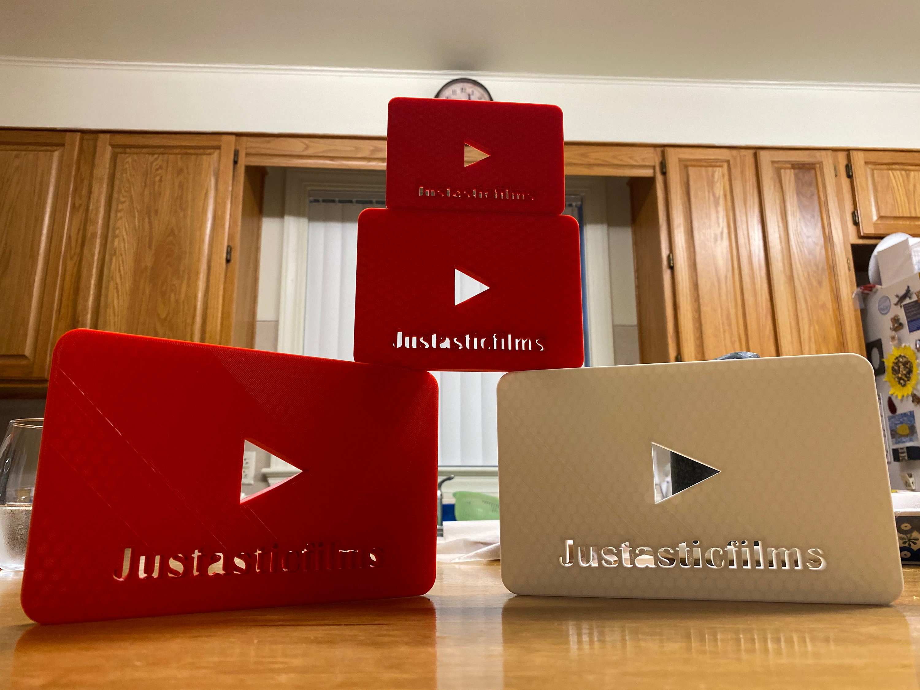 Customizable 3D Printed Youtube Play Button | Etsy UK