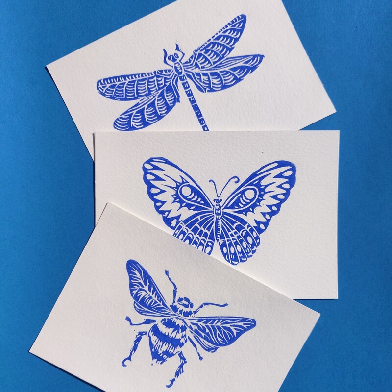Butterfly Linocut - Etsy UK