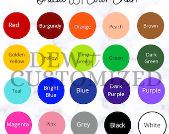 Oracal 651 Vinyl Color Chart - Etsy
