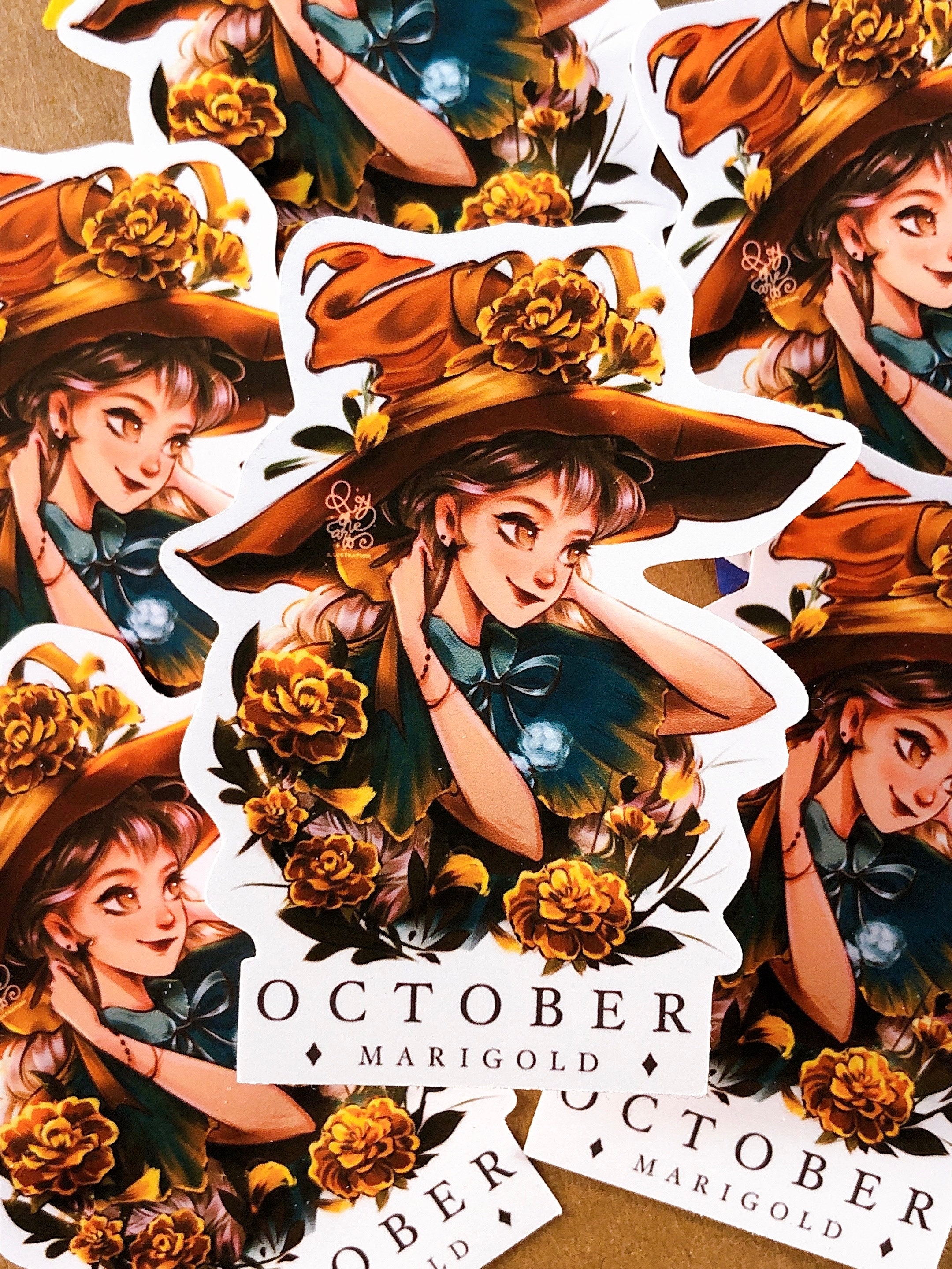 STICKERS WITCHY GLAMOUR | Roy The Art | Gift set | Birth month flowers ...