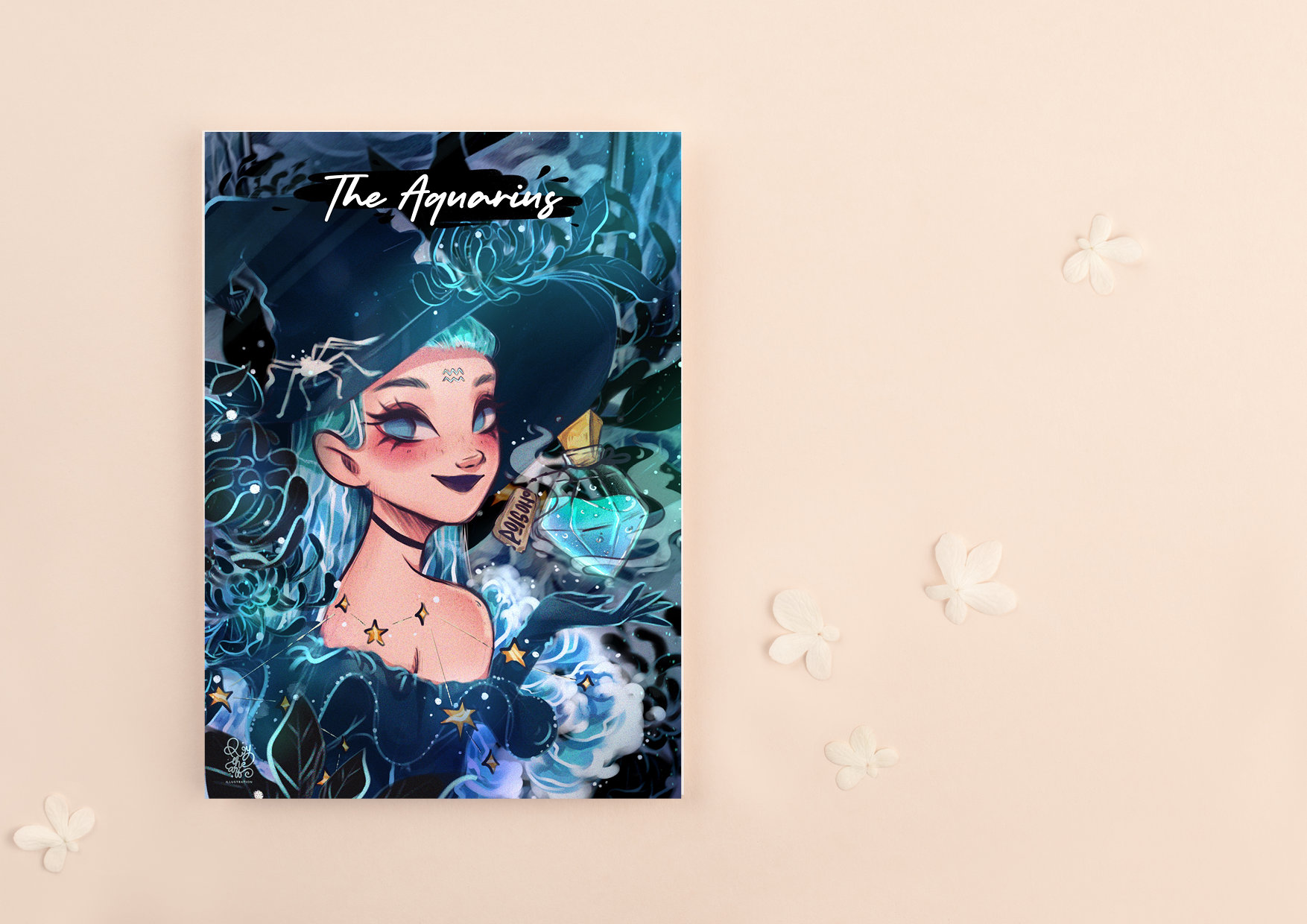 Preorder: AQUARIUS ZODIAC POSTCARDS | The Witchy Zodiac v.2 | Postcard ...