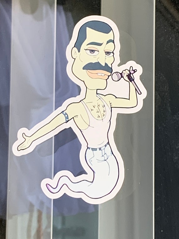 Freddie Mercury\u2019s ghost from Big Mouth static cling 4\u201d window ...